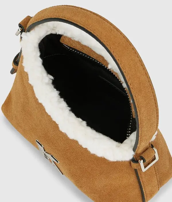 KL JEANS Geo Suede Mini Crossbody Bag