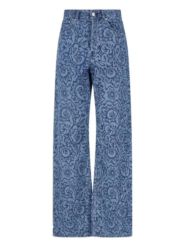 Dries Van Noten Printed Straight Jeans