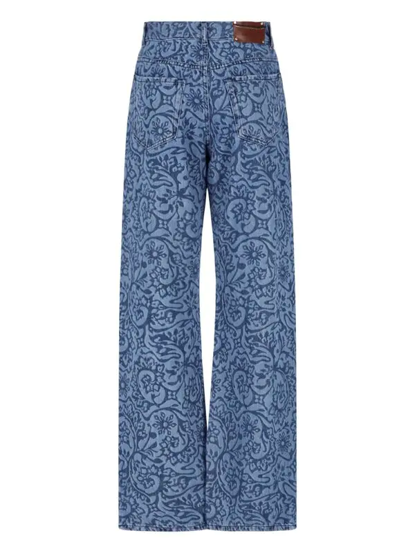 Dries Van Noten Printed Straight Jeans