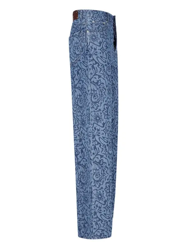 Dries Van Noten Printed Straight Jeans