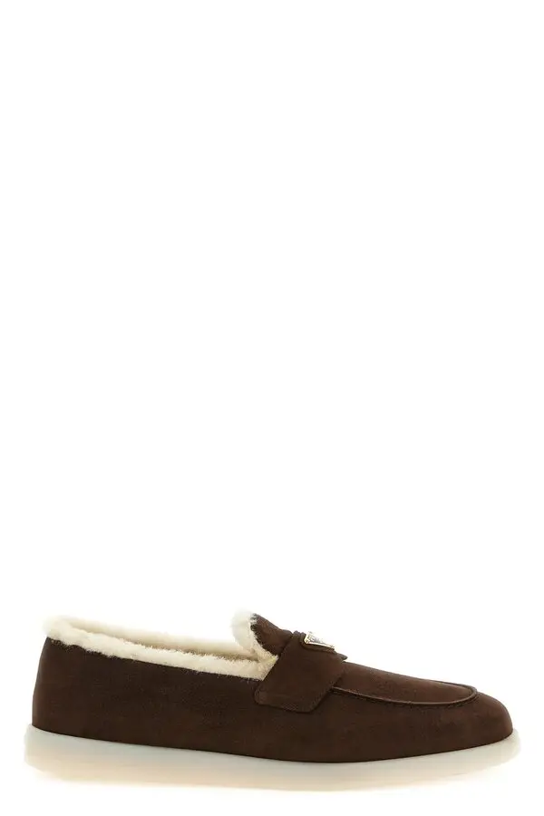 Prada Suede Loafers - Brown
