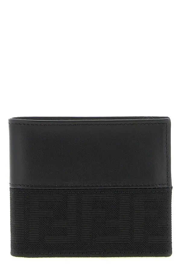 Fendi Ff Jacquard Wallet - Black