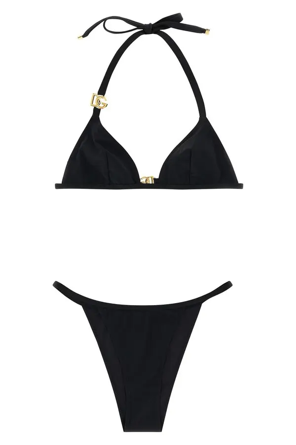 Dolce & Gabbana Logo Bikini Set - Black