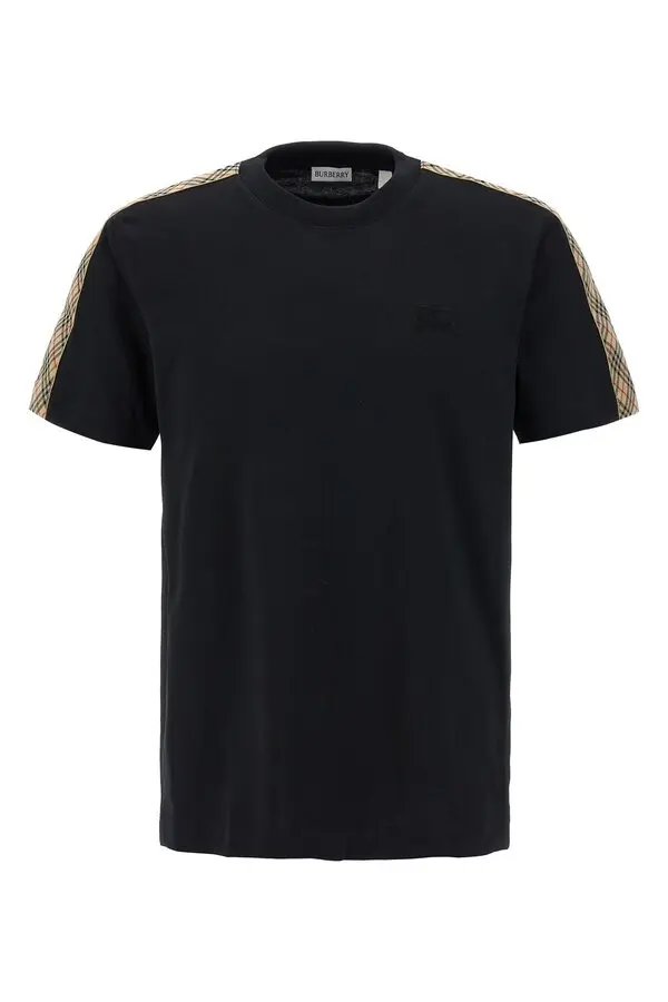 Burberry Check Tape T-shirt - Black