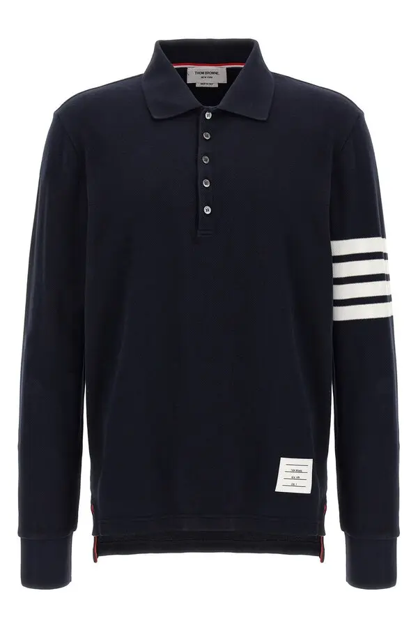 Thom Browne 4bar' Polo Shirt - Blue