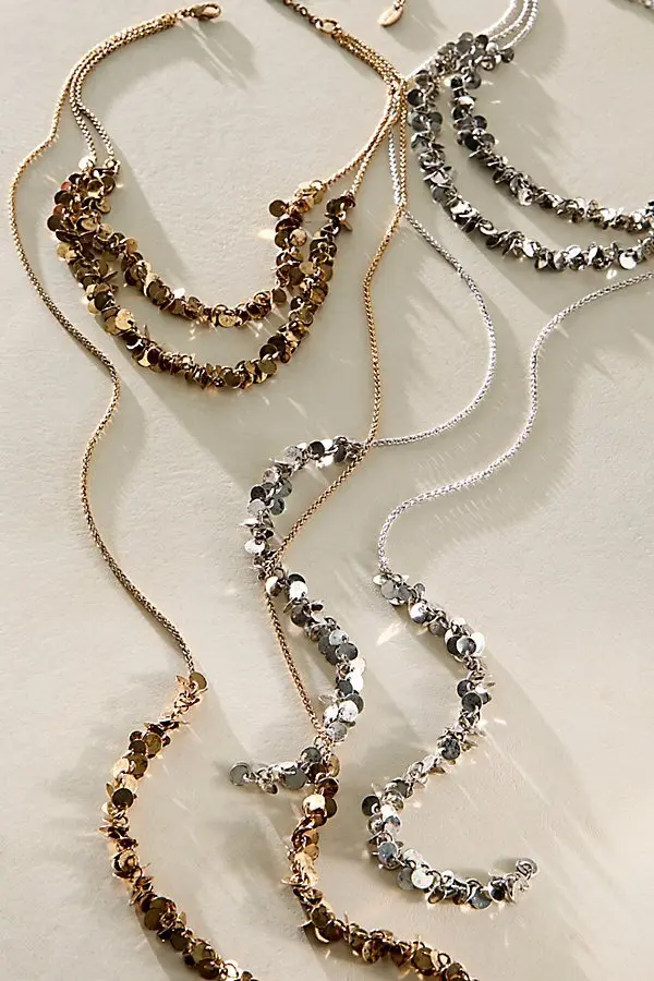 Free People Solana Lariat Necklace - Silver