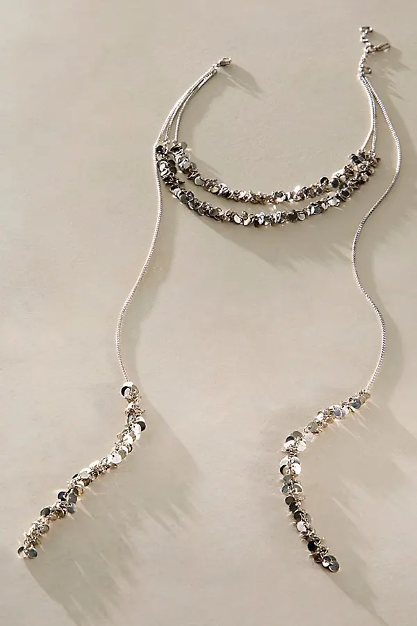 Free People Solana Lariat Necklace - Silver