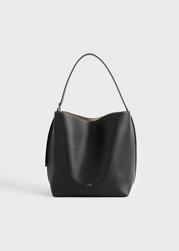 TOTEME Belted Grained-leather Tote