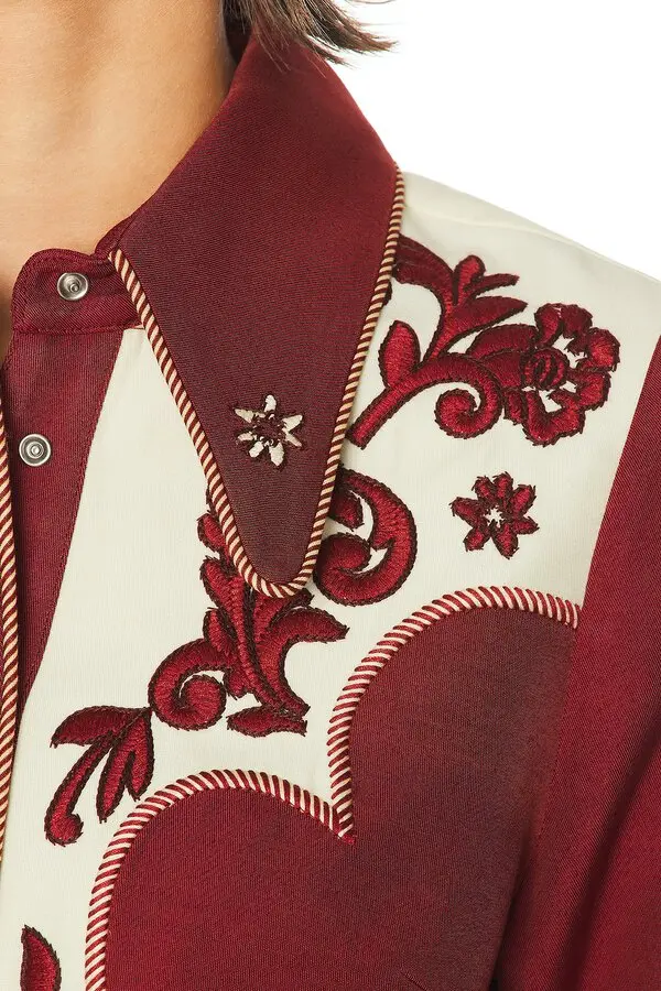 ALEMAIS Duke Embroidered Shirt - Rust