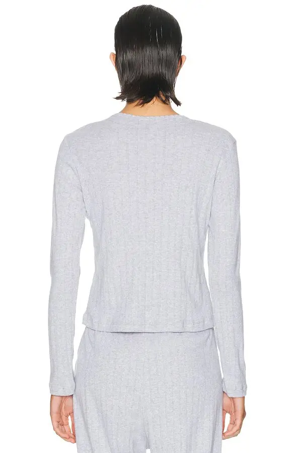 LESET Pointelle Classic Cardigan