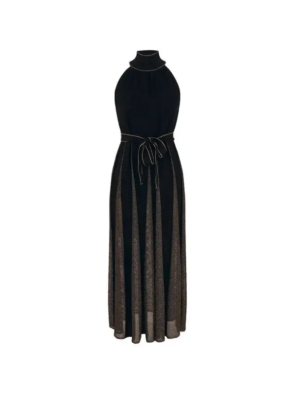 Zimmermann Valiant Metallic Halter Dress - Black