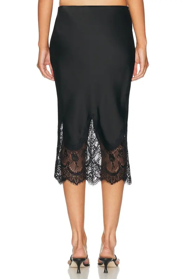 Norma Kamali Bias Half Slip Dress With Lace