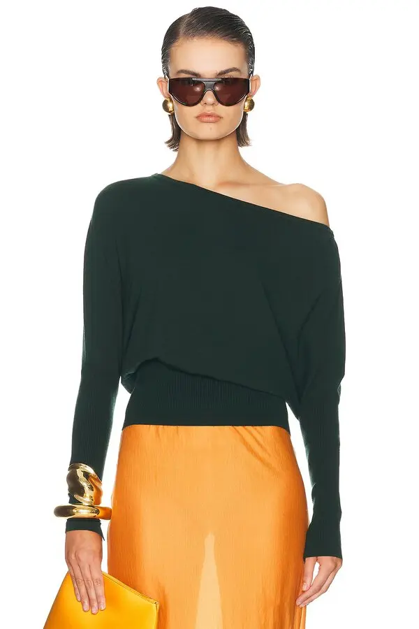 Simkhai Lavina Draped Off Shoulder Sweater