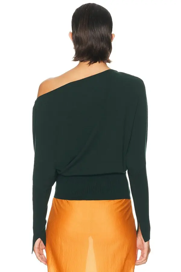 Simkhai Lavina Draped Off Shoulder Sweater