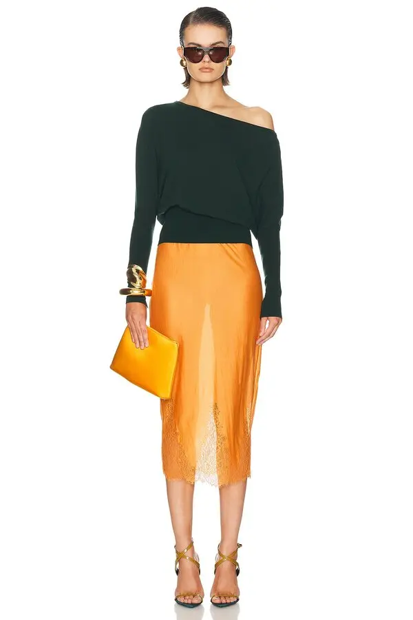 Simkhai Lavina Draped Off Shoulder Sweater