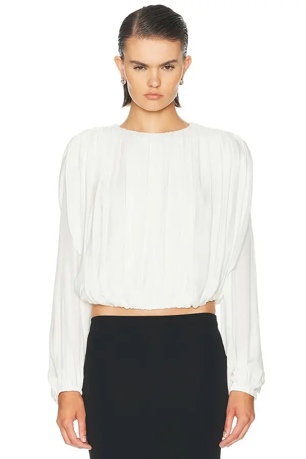 Simkhai Frida Long Sleeve Top - Ivory