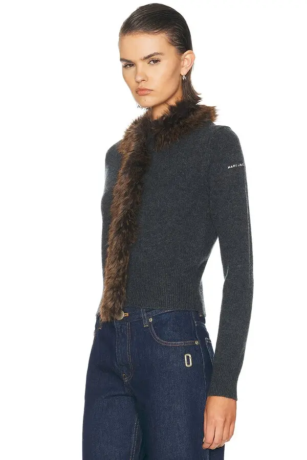 Marc Jacobs Faux Fur Lined Cardigan