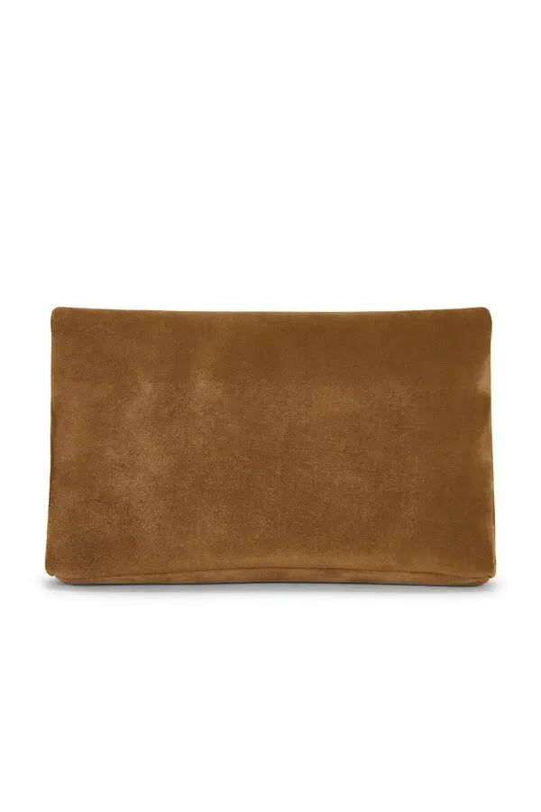 Saint Laurent Large Envelope Pouch In Brown - Light Cumin