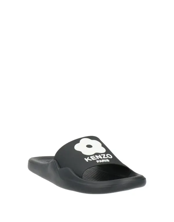 Kenzo Rubber Pool Slides - Black