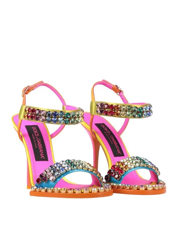Dolce & Gabbana Sandals Azure Size Viscose, Silk