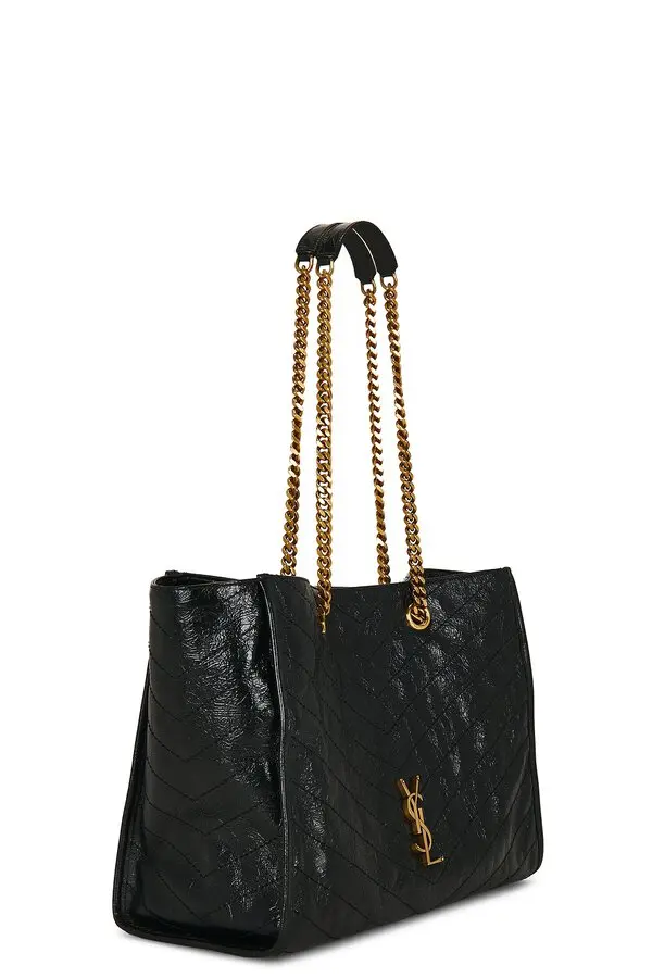 Saint Laurent East West Niki Shopping Bag - Black
