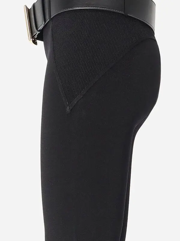 SELF-PORTRAIT Stretch Viscose Blend Leggings