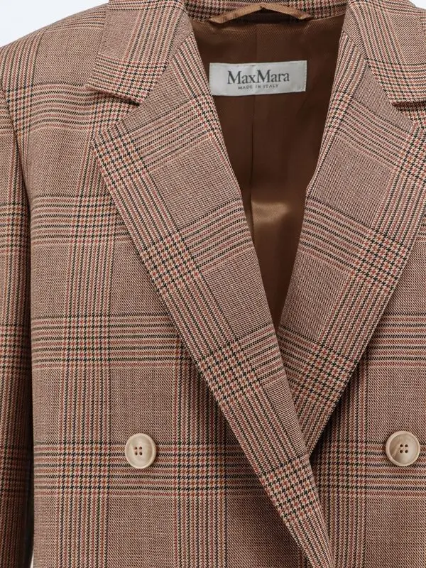 Max Mara Mxmastrale Wool Blazer With Prince Of Wales Pattern