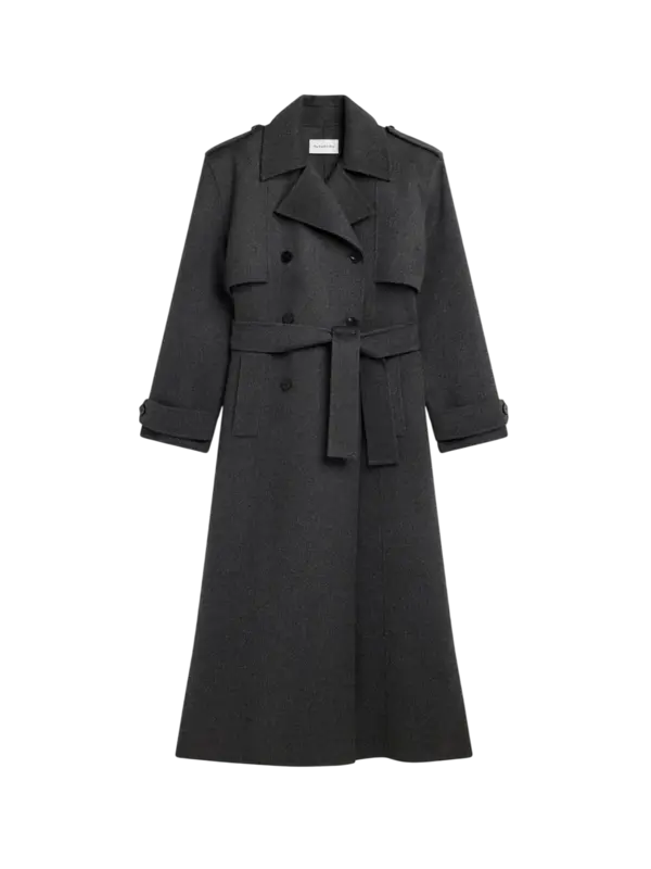 THE FRANKIE SHOP Nikola Wool And Cashmere Blend Coat - Grey