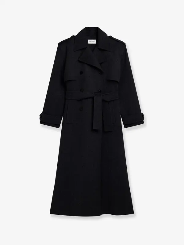 THE FRANKIE SHOP Nikola Wool And Cashmere Blend Coat - Black