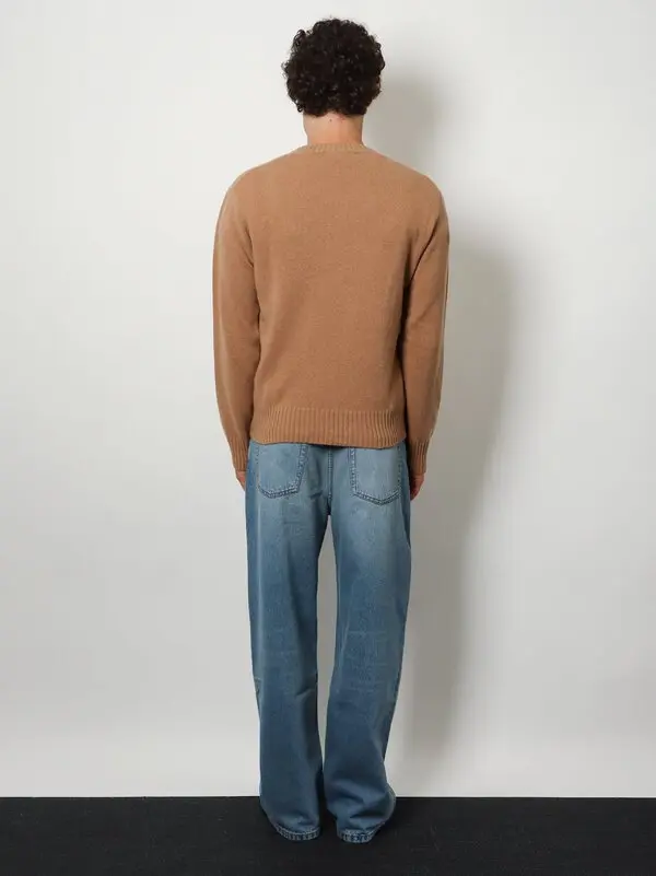 AMI Paris Cashmere Sweater - Beige