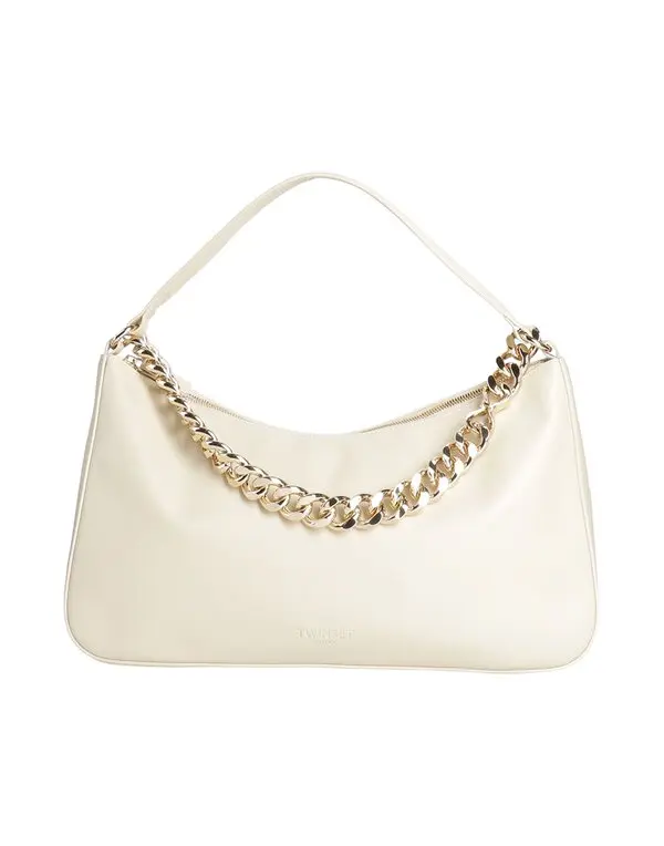 TWINSET Cow Leather Handbag - Beige