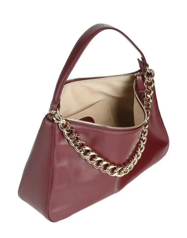 TWINSET Handbag Burgundy Cow Leather