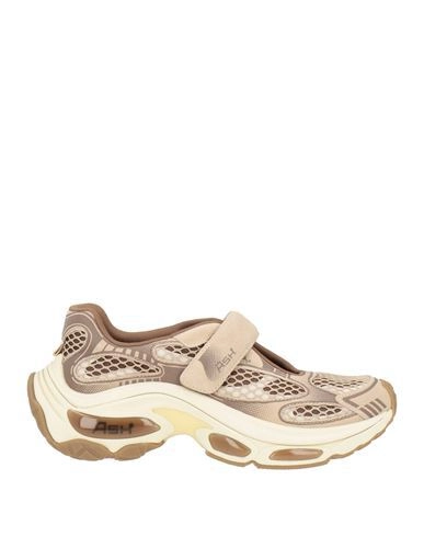 Ash Drake Leather And Textile Low-top Sneakers - Beige