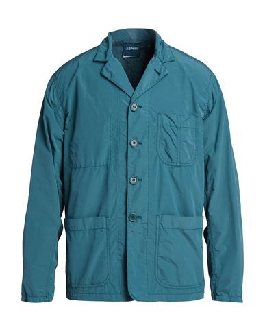Aspesi Jacket Deep Teal Size Polyester, Polyamide