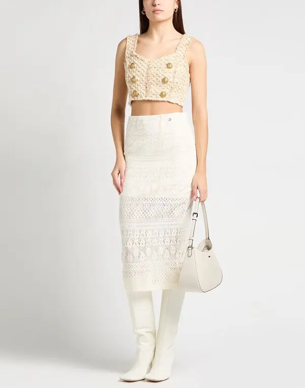 Liu Jo Midi Skirt Size Cotton, Polyamide, Elastane