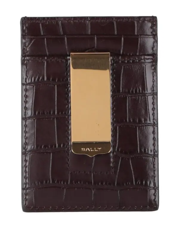 Bally Cardholder Burgundy Leather