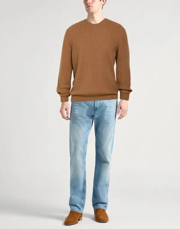 Herno Wool And Cashmere Crewneck Sweater - Camel