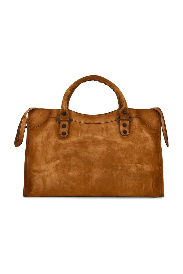 Balenciaga Le City Medium Bag In Brown - Camel