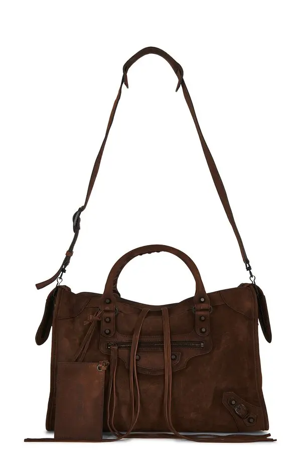 Balenciaga Le City Medium Bag In Brown - Light Espresso