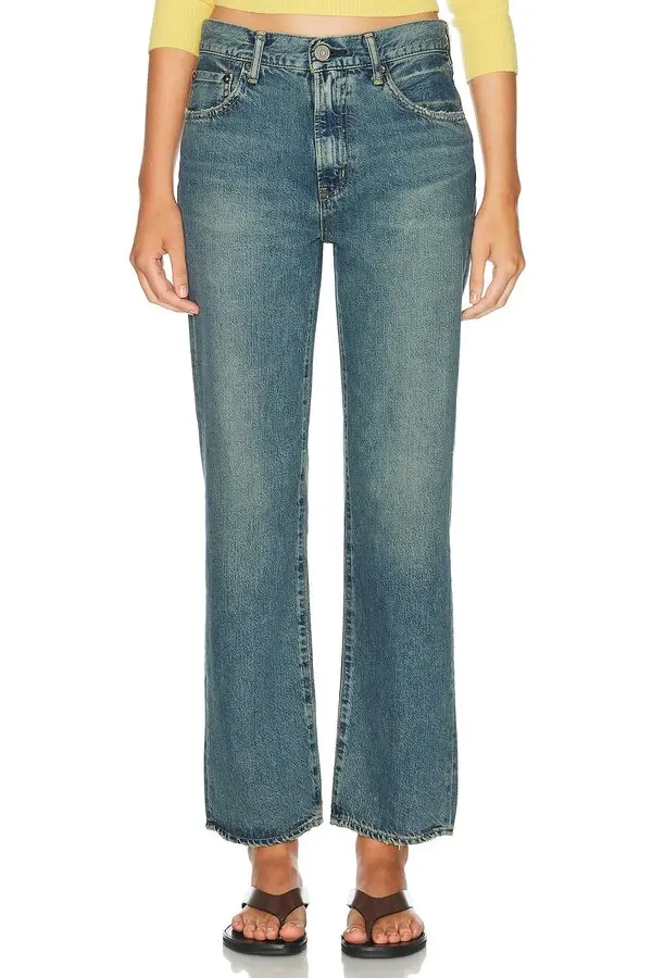 Moussy Vintage Lafayette Straight Leg Jeans In Blue