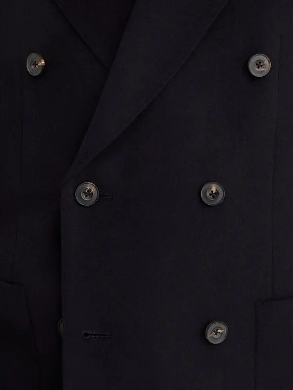 REISS Collin Classic Fit Wool-blend Flannel Double-breasted Blazer