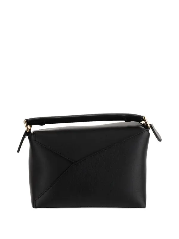 Loewe Puzzle Edge Mini Leather Handbag - Black