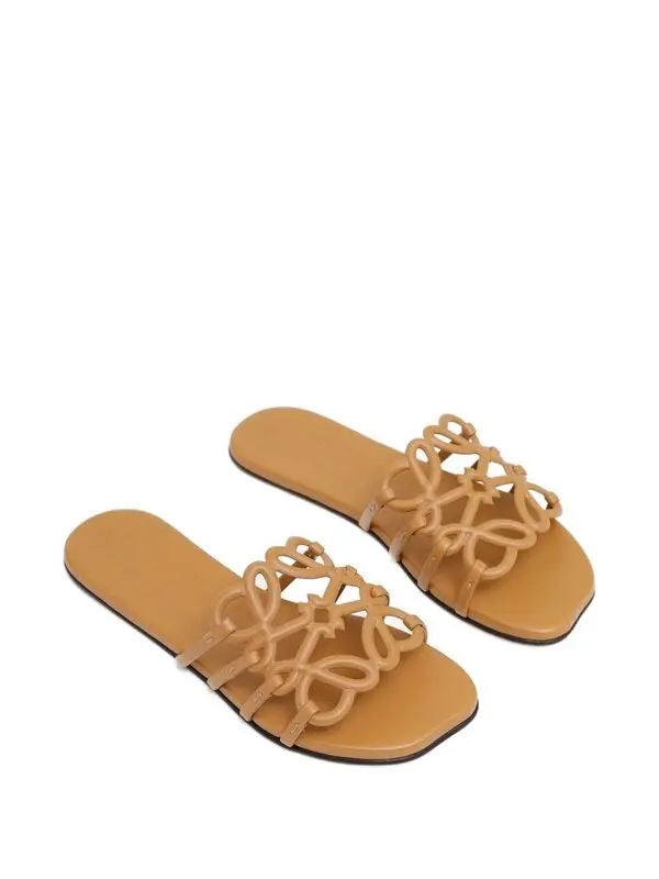 Loewe Petal Anagram Leather Sandals