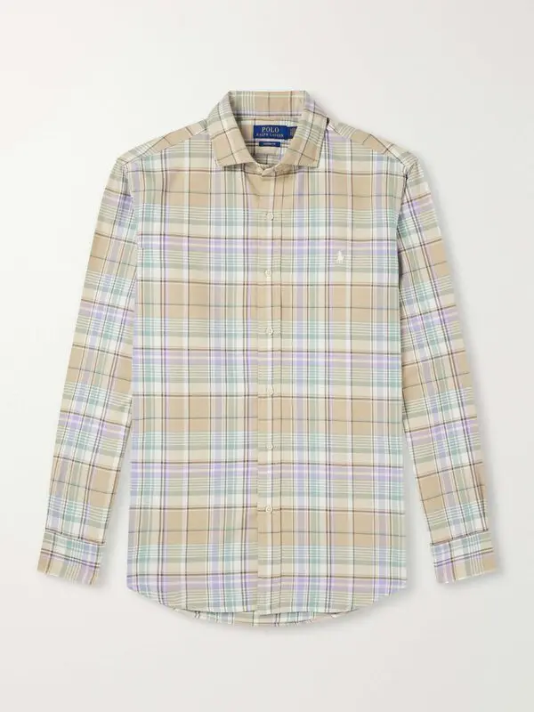 Polo Ralph Lauren Logo-embroidered Checked Cotton-oxford Shirt