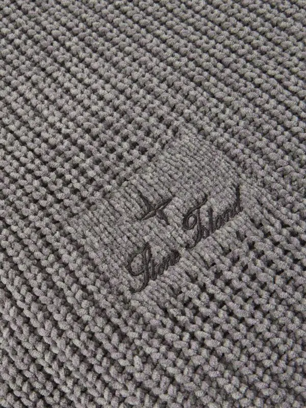 Stone Island Logo-embroidered Cotton-chenille Scarf