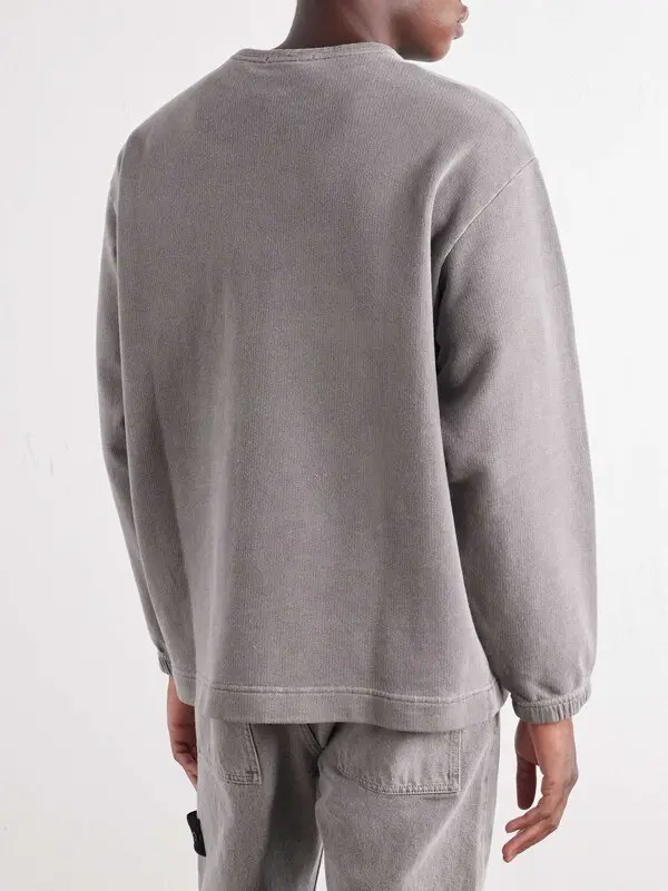Stone Island Garment-dyed Cotton-fleece Sweatshirt