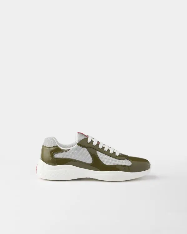 Prada America's Cup Sneakers Patent Leather And Technical Fabric