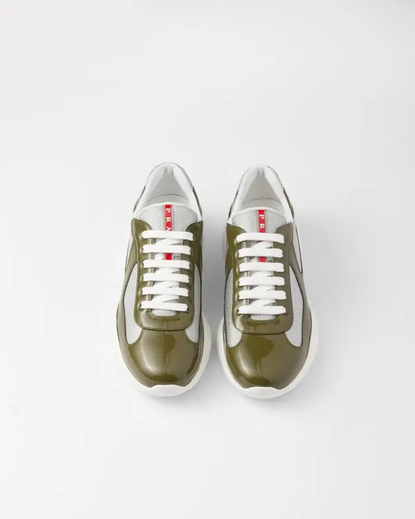 Prada America's Cup Sneakers Patent Leather And Technical Fabric