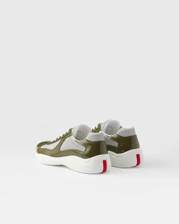 Prada America's Cup Sneakers Patent Leather And Technical Fabric