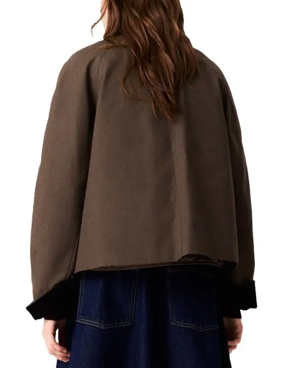 Maje Badagio Cotton Trapeze Jacket